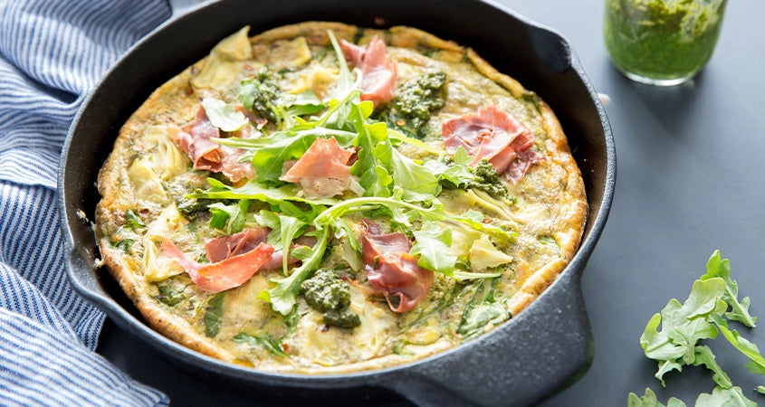 PESTO & PANCETTA FRITTATA – Balanced Bites Wholesome Foods