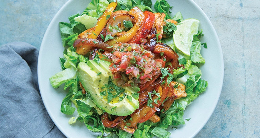 CHICKEN FAJITA SALAD – Balanced Bites Wholesome Foods